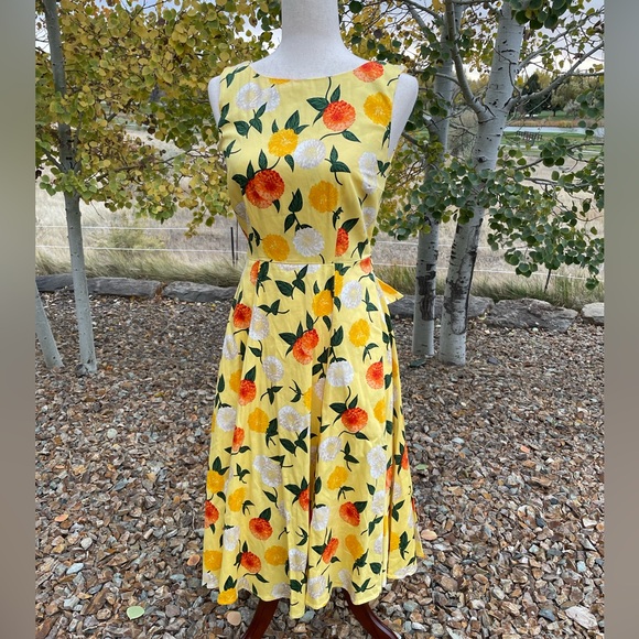 Collectif | Dresses | Collectif London Uk Frances Sunny Floral Swing ...